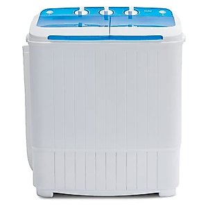 TABU Portable Washing Machine, 2 in 1 Washer Machine, Twin Tub Washing and Spining Combo Machine, 17.8LBS Portable Washer for Apartment, Dorms, RVs, Camping and More (Blue)