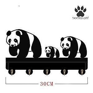 Panda Animal Chinese Lover Coat Clothes Holder Christmas Gift DIY Mould Wonderful Holder Wall Decorative Gift Kids Winter Style