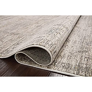 Magnolia Home by Joanna Gaines x Loloi Millie Collection MIE-01 Silver / Dove 7'-10" x 10' Area Rug
