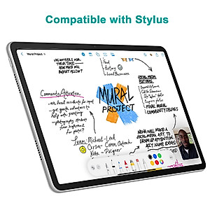 avakot 2 Pack iPad Pro 12.9 Screen Protector | Tempered Glass Film Compatible with iPad Pro 12.9 Inch 5th/4th/3rd Generation | Anti- Scratch Sensitive Hardness Screen Protector for iPad Pro 12.9