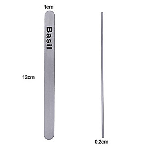 HERB BROS Stainless Aluminum Herb Markers [Set of 10] - Easy to Read Metal Plant Labels for Garden Herbs