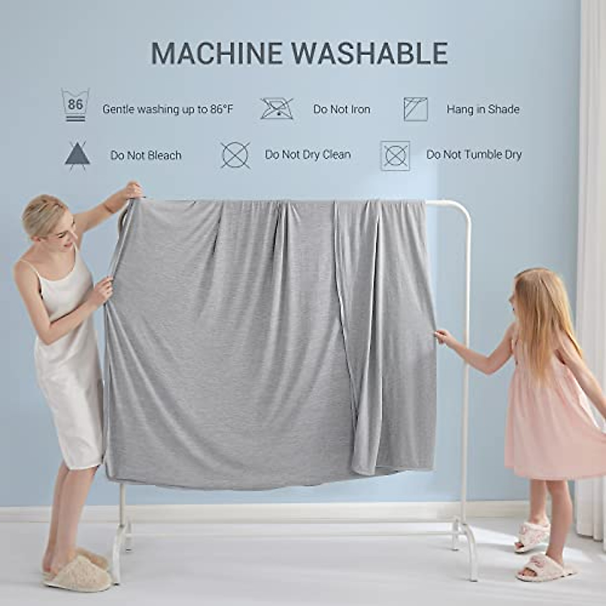 Marchpower Cooling Blanket for Kids Hot Sleepers, Arc-Chill Cooling Throw Blanket with Double-Sided Design, Japanese Cooling Fiber Absorbs Body Heat, Lightweight Soft Blanket for Sleeping Baby Travel