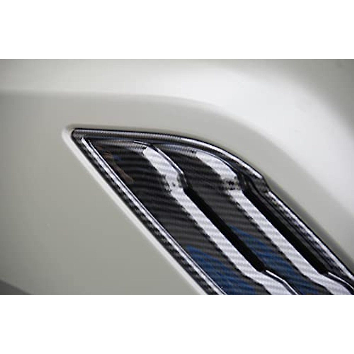 Justautotrim Front Side Fender Vent Chrome Cover Trims for 2017 2018 2019 2020 Ford F150 Raptor Accessories (Carbon Fiber)