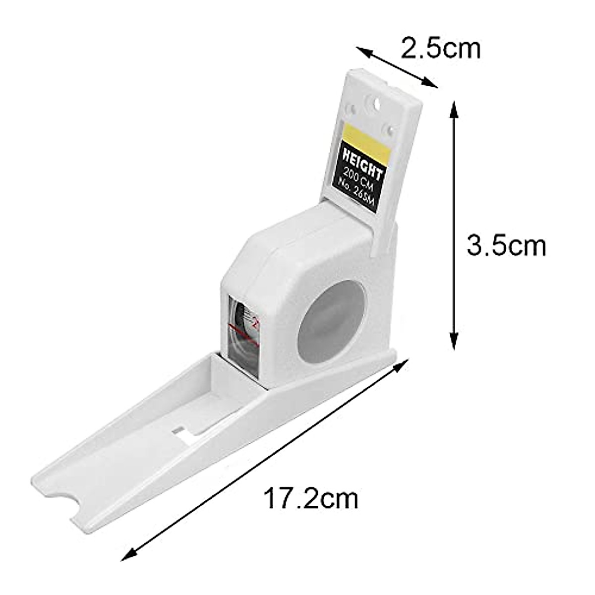 2m/78.7'' Stadiometer Right-Angle Telescopic Tape Measure, Wall Mounted Growth Stature Meter Measure Home Use Adult Children Roll Ruler Height Measuring Tool(White)