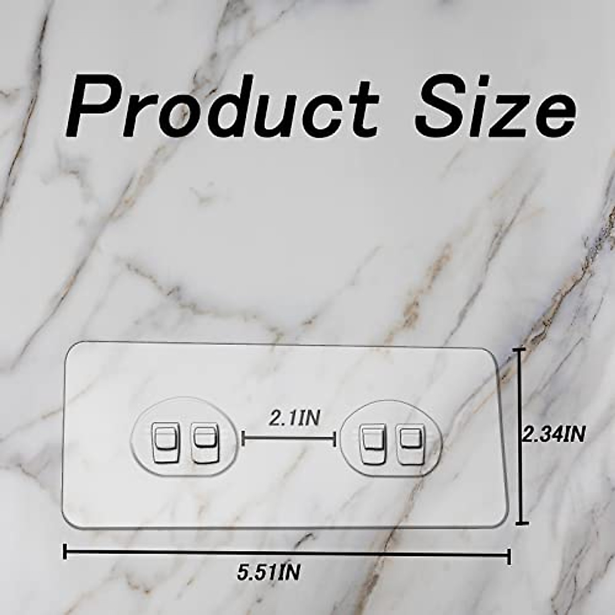 Mershica Shower Caddy Adhesive Replacement 6 Pcs, Strong Waterproof Transparent Shower Adhesive Hanging Hooks No Drilling for Shower Caddy Corner Shelf, Soap Holder, Bathroom Storage Shelves