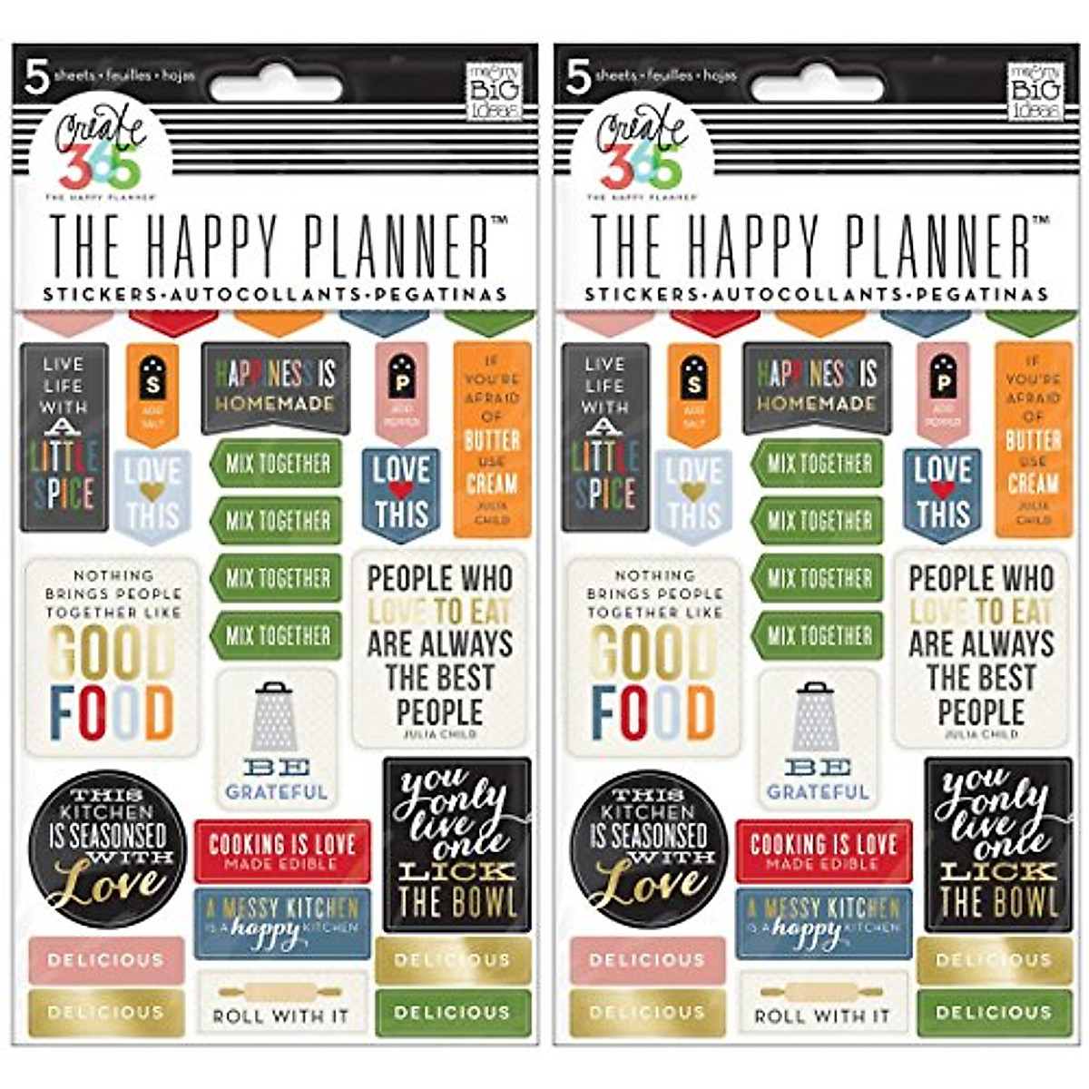 2-PACK - me & my BIG ideas Good Food Planner Stickers