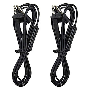 Gxcdizx 2X Black Replacement Audio Cable Cord w/Mic for Bose Around-Ear AE2 AE2i AE2w Headphones