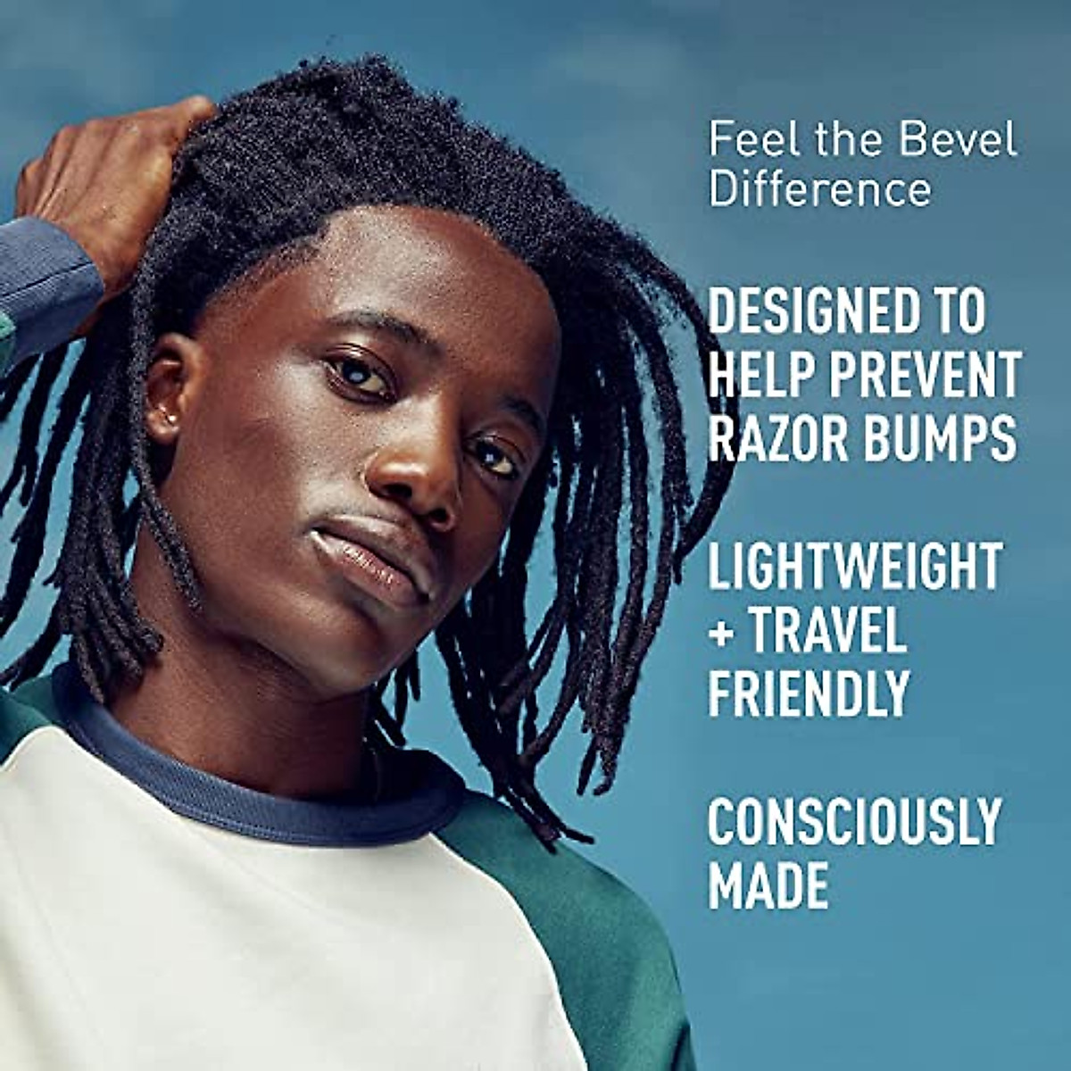 Bevel Essential Disposable Safety Razors for Men, Double Edge Stainless Steel Blade Helps Prevent Nicks and Razor Bumps, Travel Essentials, 5 Count