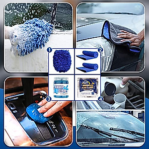 Cuoreca 31 Pcs Car Detailing Kit Interior and Exterior Cleaner, Car Cleaning Kit, Professional Detailing Brush Set, Car Wash Kit, Auto Detailing Kit, Reusable, Perfect for Cars, Bikes, Wheels & Gifts