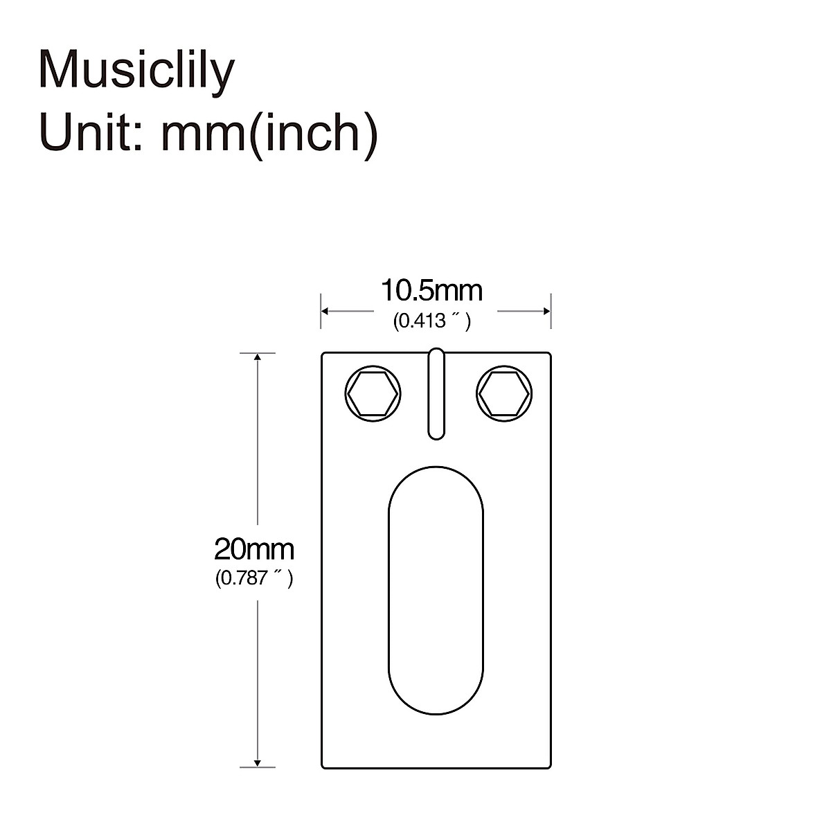 Musiclily Ultra 10.5mm Modern Brass Guitar Tremolo Bridge Saddles for Strat/Tele Style Electric Guitar, Chrome (Set of 6)