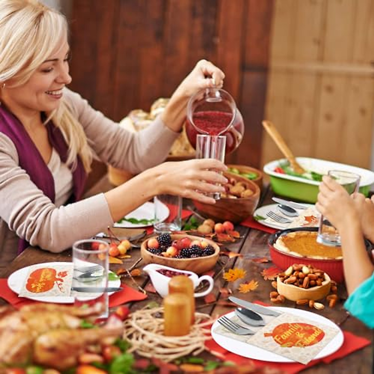 Korlon Tec 36PCS Thanksgiving Cutlery Holder Gold Foil Thanksgiving Table Decor, Thanksgiving Utensil Holder Gifts Set Autumn Fall Harvest Party Favor Dinner Table Decorations