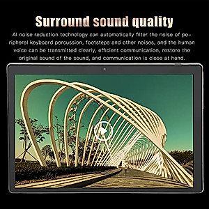 Jaerb Gaming Tablet, 10.1in Tablet 1080x1920 Type C Rechargeable 100 to 240V for Office (US Plug)