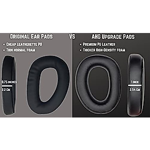Premium Ear Pads Compatible with Sennheiser GSP 370, Sennheiser GSP 350, GSP 303, GSP 302, GSP 301 and GSP 300 Headphones. Premium Protein Leather | Soft High-Density Foam