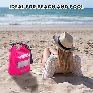 VOS Waterproof Premium Dry Bag - 5L | All-purpose Bag Lightweight Dry Storage Bag Backpack for Travel, Swimming, Boating, Kayaking, Camping, Beach (Pink)