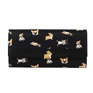 BAYSTORY Baystory Corgi Women Big Spender Clutch Travel Organizer Large Travel Purse Perfect Carry-All Money Manager Tri-fold