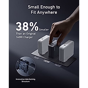 Anker USB C Charger, Anker 747 Charger GaNPrime 150W, PPS 4-Port Fast Compact Foldable Wall Charger, and Anker New Nylon USB C to USB C Charger Cable (6ft 60W, 2-Pack) for MacBook Pro/Air, and More