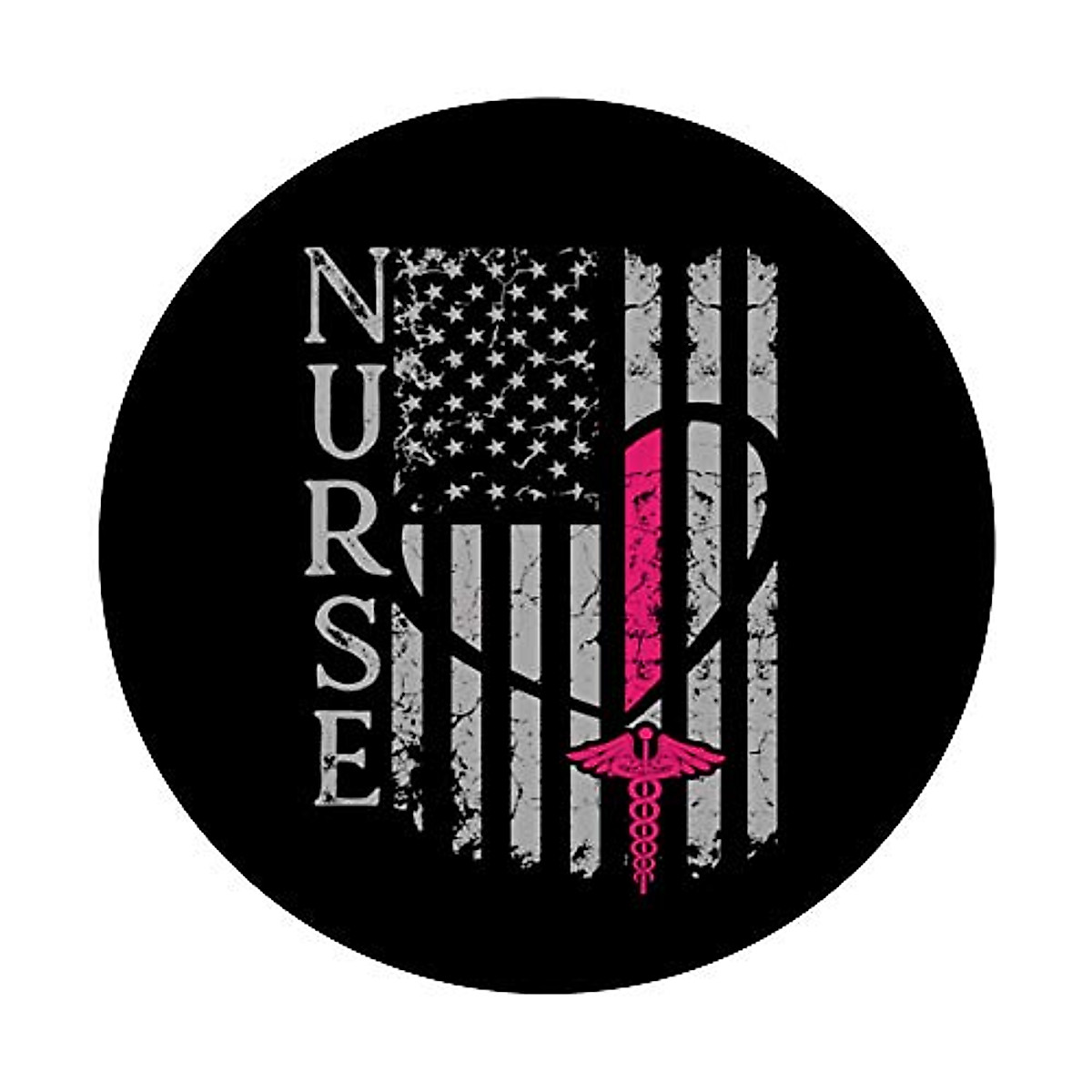 Nurse Flag PopSockets PopGrip: Swappable Grip for Phones & Tablets