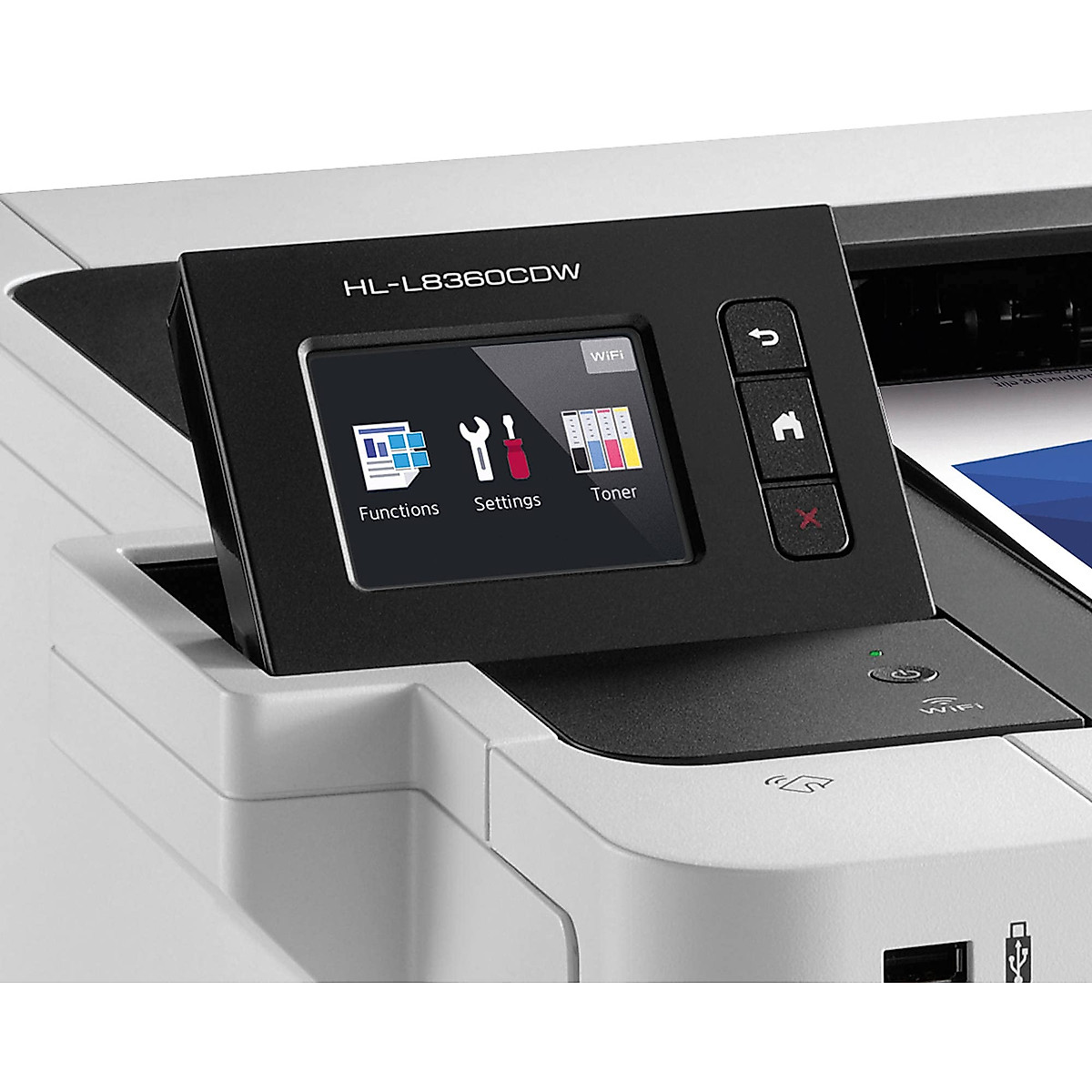 Brother HL-L8360CDWT Business Color Wireless Laser Printer Single-Function - Print Only - 2.7" Touchscreen LCD, 33 ppm, 600 x 2400 dpi, Auto Duplex Printing, 1GB Memory, Dual Trays, NFC, Ethernet