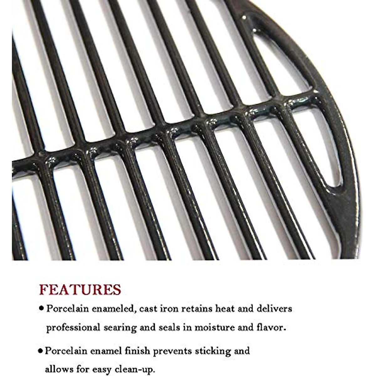 Hongso 18 3/16 Inch Porcelain Coated Cooking Grid Grates Polished Non-Stick Replacement for Large Big Green Egg, Vision Grill VGKSS-CC2, B-11N1A1-Y2A, Accessories,Other Kamado Grill, PCI991