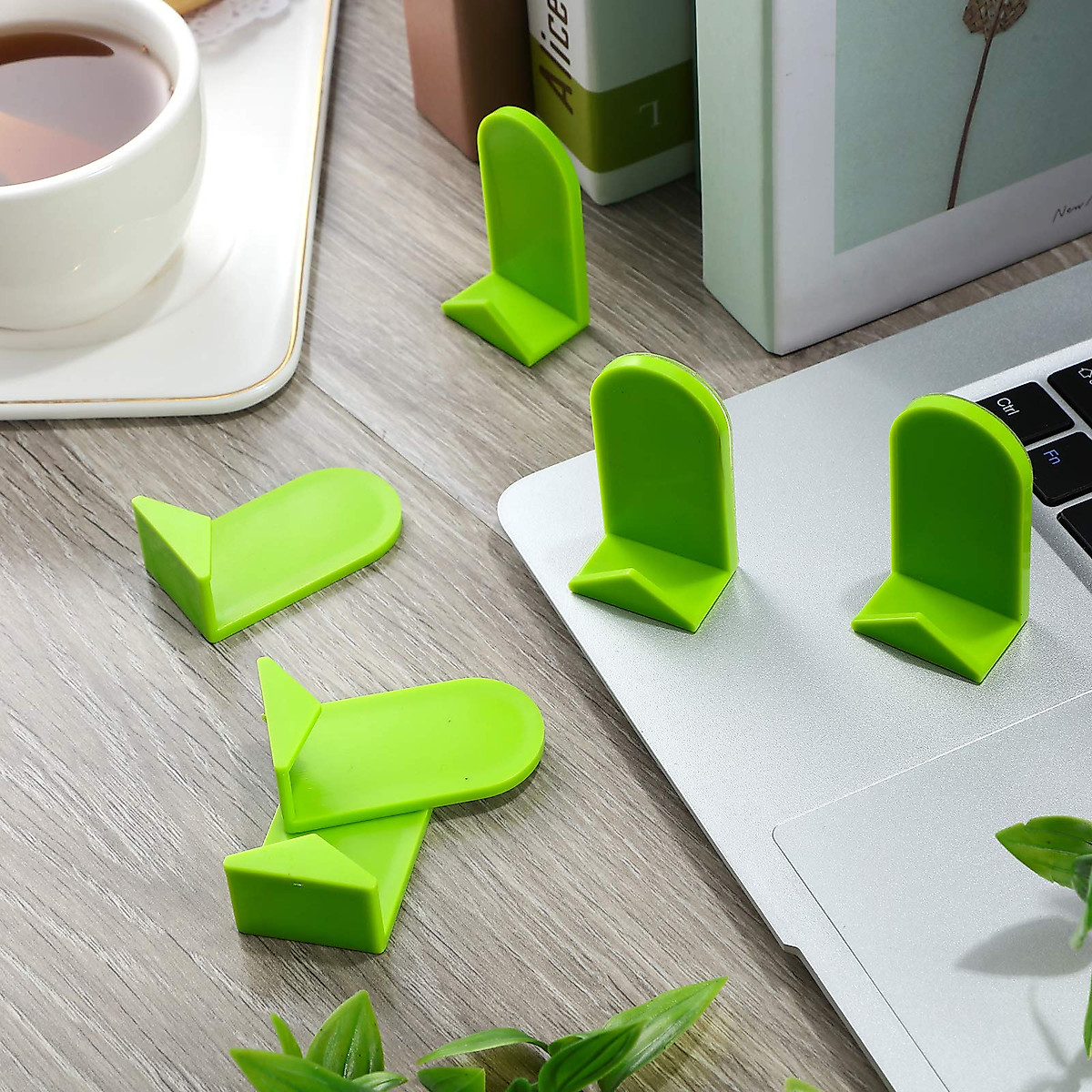 6 Pieces Cutting Mat Hanger, 2.17 Inch x 1.19 Inch Cutting Mat Storage, Standard Grip Cutting Mat Holder, Green Cut Mats Accessories