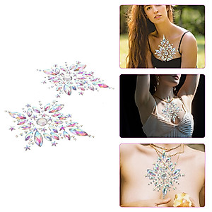 Rhinestone Face Gems Body Jewelry Stickers Rhinestone Women Bra Breast Pasties Carnival Party Body Stickers