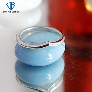 JEWELEXCESS Sterling Silver Wishbone Friendship Ring for Women | Dainty Sterling Silver Promise Ring For Women | Silver Friendship Ring For Women