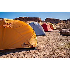 TETON Sports Mountain Ultra Tent; 4 Person Backpacking Dome Tent for Camping; Grey (2008GY)