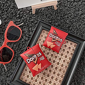 Cute Airpod Case, 3D Cartoon Funny Doritos Protection Case Covering The Skin, with Keychain for Airpods 1&2(Doritos)