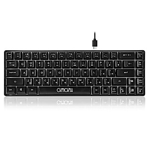 60% Gaming LED Keyboard RGB 68 Keys Layout Wired Keypad with 10 Preset Effects Mechanical Switch Feel Compatible with PC Mac Linux Xbox one PS4 PS5