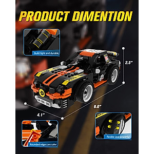 Wise Block Racing Car Building Block Set, 435 PCS Building Kits, Race Engineering Toy for Teen Builders,Collectible Car Construction Kit for Boys and Girls, RC Cars Birthday Gifts for Kids Age 8+