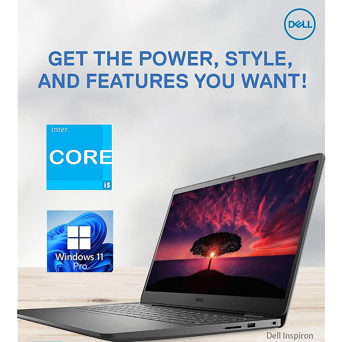 Dell Inspiron 15.6" FHD Touchscreen Business Laptop, Core i5-1035G1 (Beats i7-7500U) Up to 3.6GHz, Windows 11 Pro, 16GB RAM, 1TB SSD, AC WiFi, Bluetooth, Media Card Reader