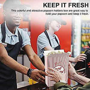 MT Products Popcorn Boxes for Party - 6 oz. (Pack of 30) - #8 Popcorn Buckets With Close Top - Great Popcorn Holder for Movie Night, Theater, Circuses, and Stadium