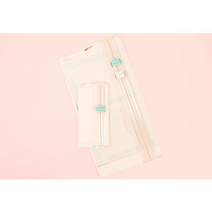 Craftelier - Portable Mini Paper and Cardboard Cutter for Scrapbooking or Crafting with Transparent Folding Clip, Blade and Ruler | Size 9 x 17 cm