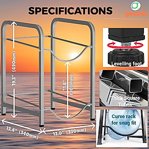 5 GALLON WATER JUG RACK WATER BOTTLE STORAGE ORGANISER 12.9"x13.4"x19.3" STURDY STEEL FRAME WATER GALLON HOLDER EXCELLENT HOME OFFICE SPACE SAVER WATER BOTTLE STAND SINGLE 2-TIER (SILVER)