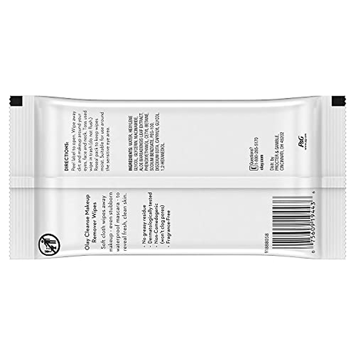Olay Make-Up Remover Towelettes 25 Count Fragrance Free (2 Pack)
