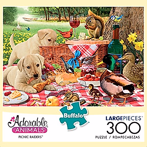 Buffalo Games - Picnic Raiders - 300 LARGE Piece Jigsaw Puzzle , Red