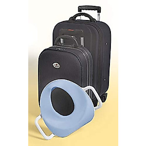 Primo 4-in-1 Complete Toilet Trainer & Step Stool, with Blue Seat, White