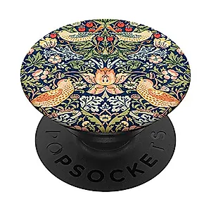 Bird Pattern Vintage Trees Plants Retro Botanical Leaves PopSockets Grip and Stand for Phones and Tablets