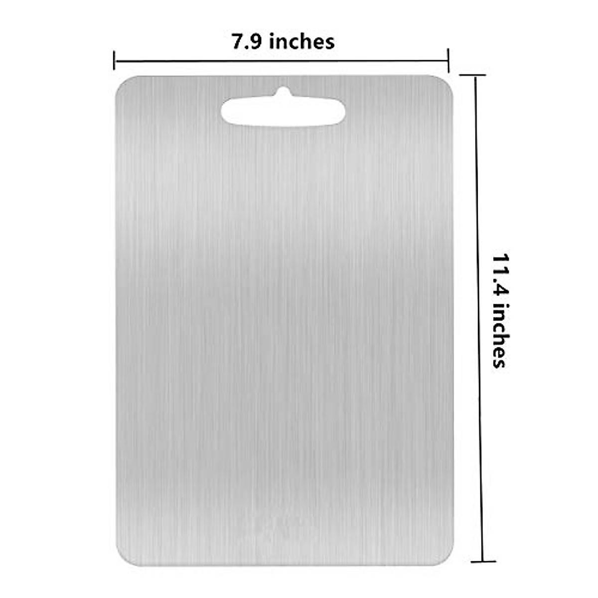 YEAVS Stainless Steel Cutting Board for Kitchen Heavy Duty Chopping Board(Medium, 11.4"L x 7.9" W)