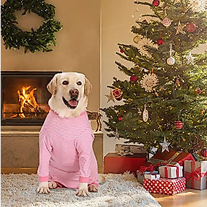 Yeapeeto Dog Onesie Surgery Recovery Suit for Large Medium Bodysuit Dogs Pajamas PJS Full Body for Shedding, Prevent Licking, Wound Protection, Cone Alternative (4X-Large (Pack of 1), Pink)