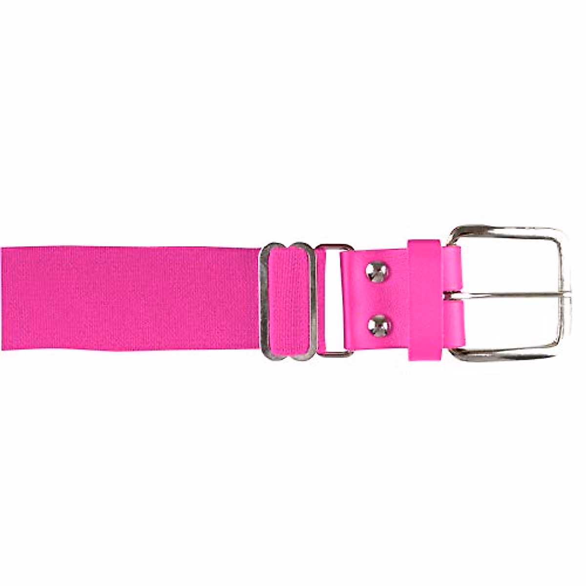 CHAMPRO Standard Brute Baseball Belt with Leather Tab, Optic Pink, Adult