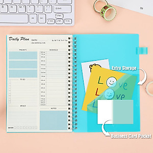 EOOUT To Do List Notepad, Daily Planner Notepad, Fitness Journal Workout Planner Notepad, 160 Pages, 8.5 x 5.7 Inches Planning Notebook, Classroom Office Gifts