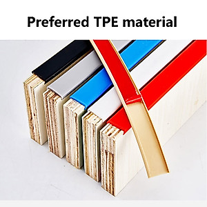 LKYJD 4m U Shape Veneer Edge Banding Strip, Self Adhesive Wood Edging Veneer Tape, Kitchen Worktop Edging Protectors Joining Strip, Edging Trim Sealing Strip, Tables and Chairs, Cabinets（Red-18mm）