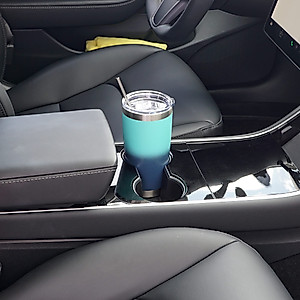 WETOWETO 20oz Insulated Stainless Steel Tumbler, Coffee Tumbler, Double Wall Vacuum Travel Coffee Mug, Powder Coated Leak-Proof Tumbler Cup for Home Office Travel (Green-Blue Gradient,1 Pack)