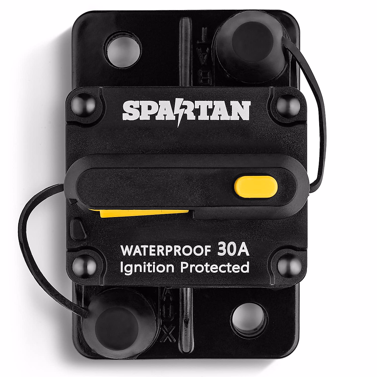 Spartan Power Ignition Protected Marine Circuit Breaker - Waterproof Circuit Breaker, Battery Disconnect Switch, Resettable Fuse, DC Circuit Breaker - 12V - 48V DC, 70 Amps