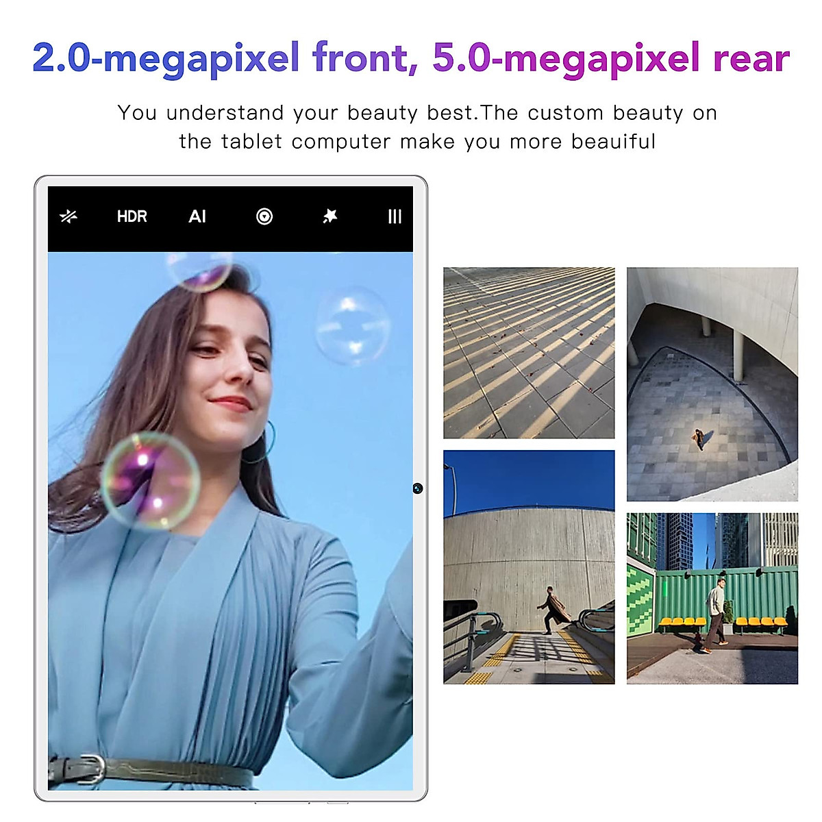 CHICIRIS Tablet 5G Silver 100240V Tablet 10.1 Inch Resolution 1960x1080 MT6592 10 Cores for Research (US Plug 110V Light Source)