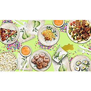 The Perfect Pair Shower Party Supplies - Perfect Pear Twin Baby Shower - Perfect Pear Bridal Shower - Tableware Set Includes Plates Napkins Cups - Kit for 16