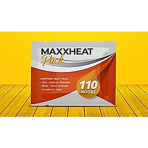 MaxxHeat 110 Hour Shipping Heat Pack - 1, 10, 60 Count Packs Available| Extended Heat for Marine Animals, Insects, Coral, Fish, Invertebrates, Flowers, and Plants | Tropical Fish