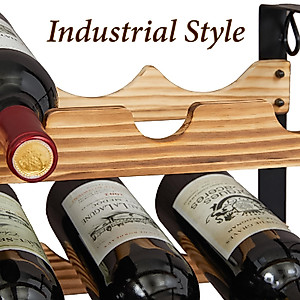 X-cosrack Stackable Rustic 36 Bottle Wine Rack, Freestanding Floor Wine Holder Stand Can Used Separate or Stacked 6 Tier Wobble-Free Wine Display Storage Shelf for Kitchen 24.5''L x 8.6''W x 33.4''H