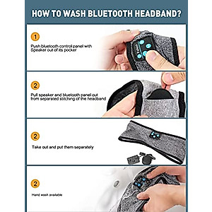 Sleep Headphones Bluetooth Headband, Perytong Sports Bluetooth Headband Headphones with Thin Speakers, Sleep Earbuds, Sleeping Headphones for Workout Running Yoga Nap, Gift for Men and Women